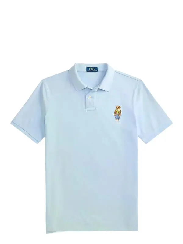 Polo Ralph Lauren Polo Bear-embroidered Polo Shirt - Blue