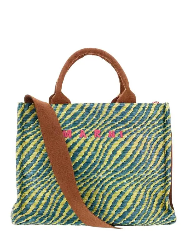 Marni Logo-detail Tote - Green