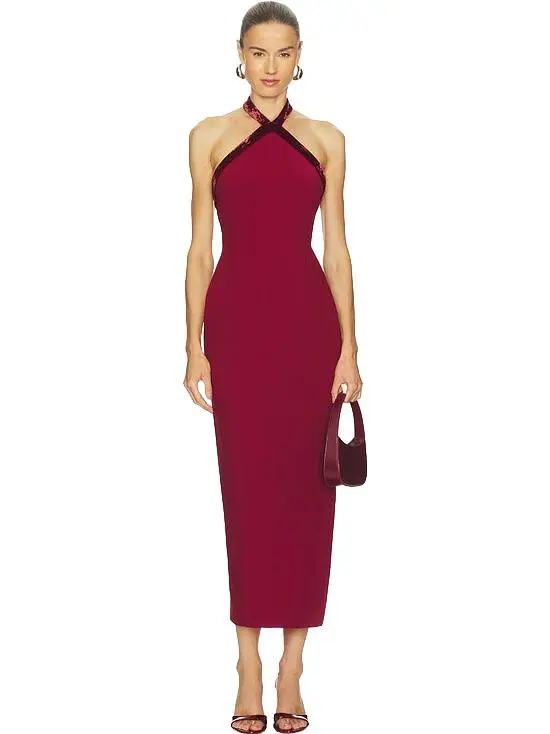 L'academie By Marianna Lali Maxi Dress - Burgundy