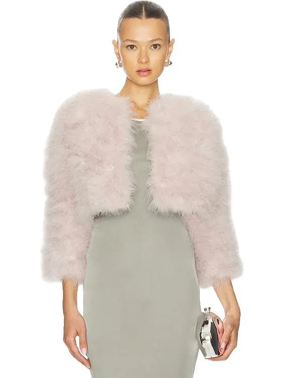 Jocelyn Fifi Feather Bolero - Blush
