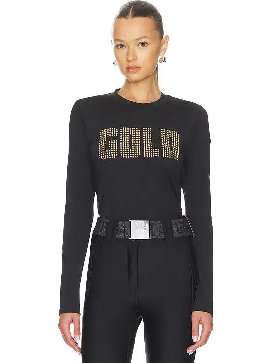 Goldbergh Aurea Long Sleeve Tee - Black