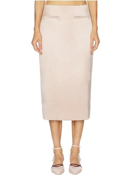 L'academie By Marianna Yuli Midi Skirt - Powder Pink