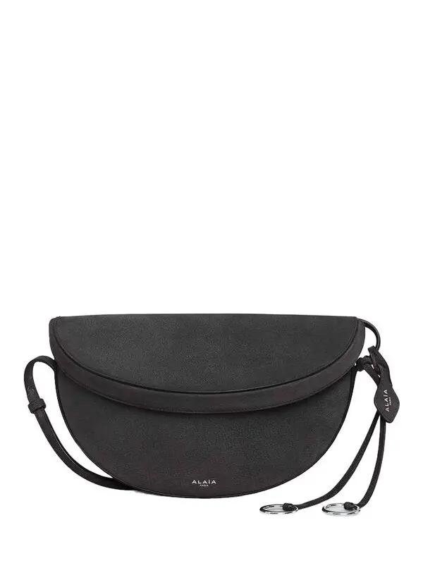 ALAÃA Hip East West Nubuck Shoulder Bag - Grey