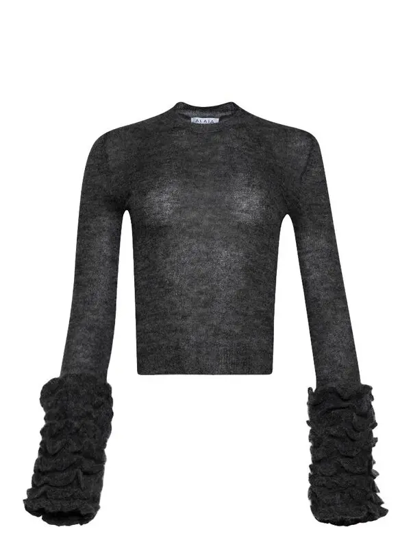 ALAÃA Frills Jumper - Grey