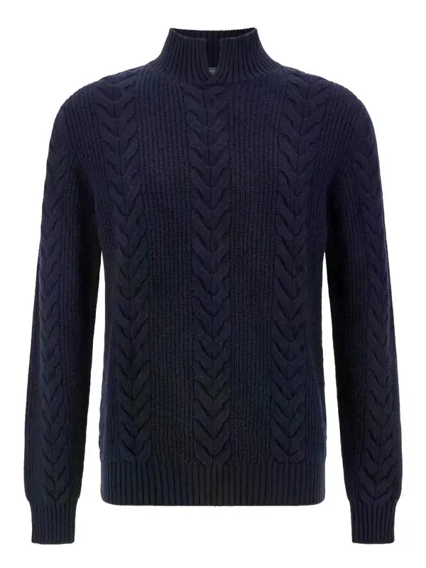 Boggi Milano Cable-knit Pullover - Blue