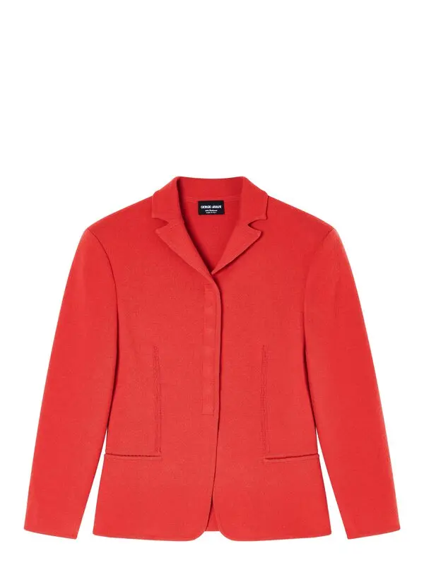 Giorgio Armani Cashmere Single-breasted Short Jacket - Red