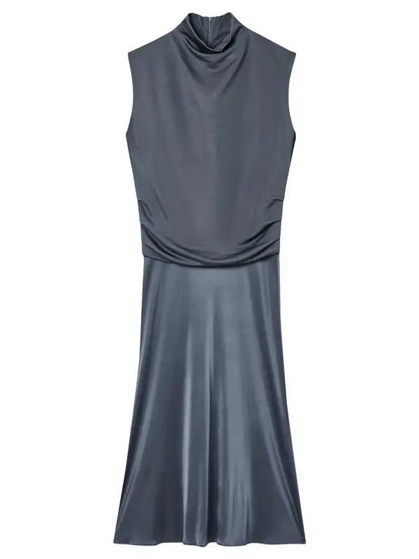 Giorgio Armani Viscose Double-jersey Midi Dress - Grey
