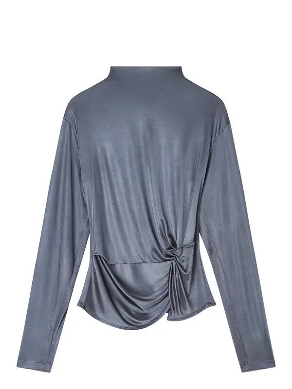 Giorgio Armani Viscose Jersey Long-sleeved Jumper - Grey