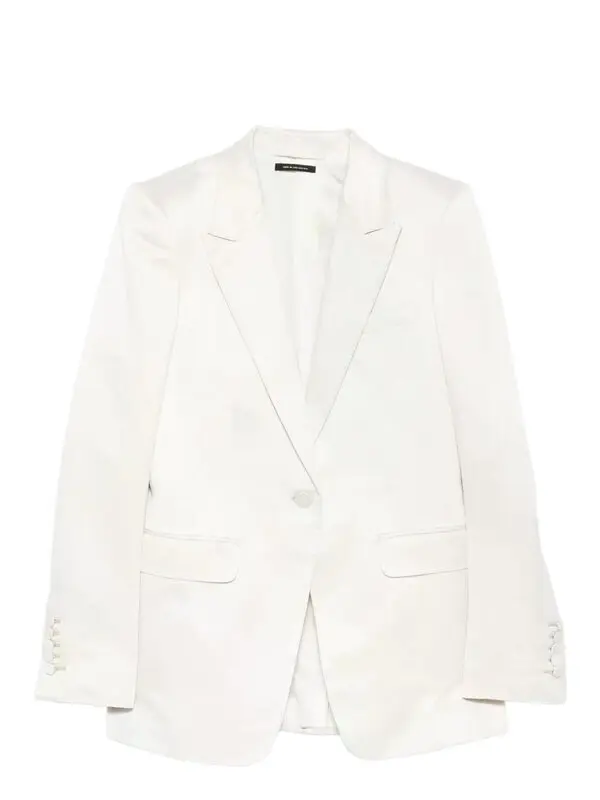 TOM FORD Flap-pocket Single-breasted Blazer - Neutrals