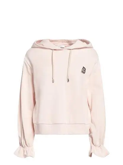 I BLUES Hooded Sweatshirt With Brooch - Pink