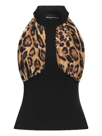 Moschino Leopard Print Top - Black