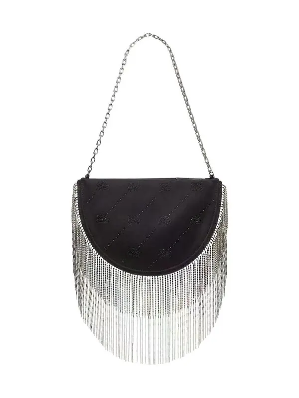 Karl Lagerfeld K/soiree Rhinestone Shoulder Bag - Black