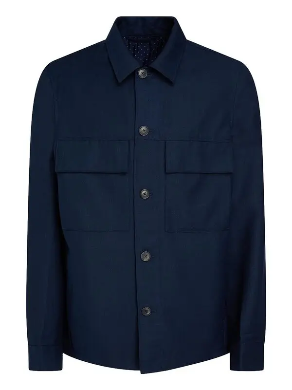 Paul Smith Wool Overshirt - Navy