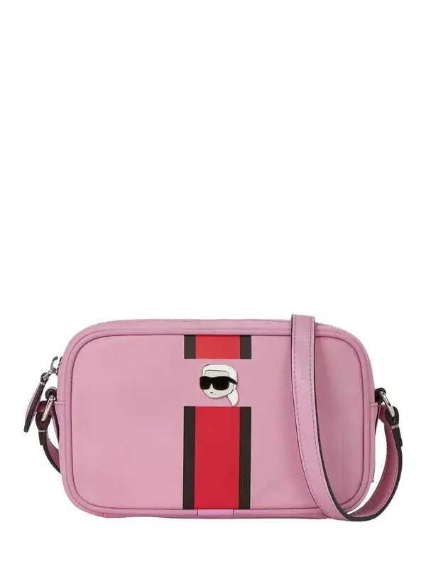 Karl Lagerfeld Ikon Stripe Camera Bag - Pink