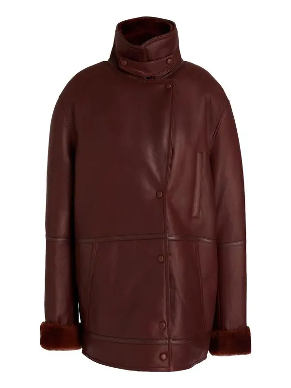 YVES SALOMON Shearling Jacket - Merlot