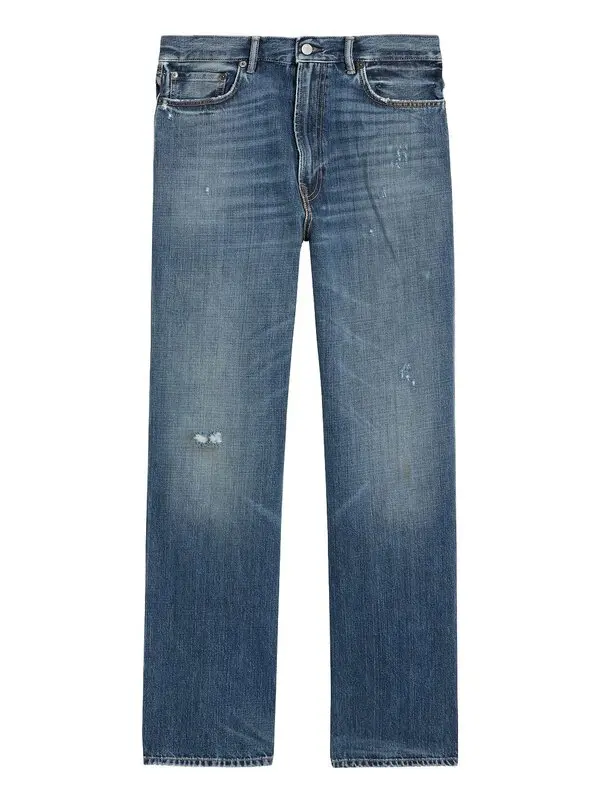 Acne Studios Ramone Distressed Denim Jeans - Mid Denim