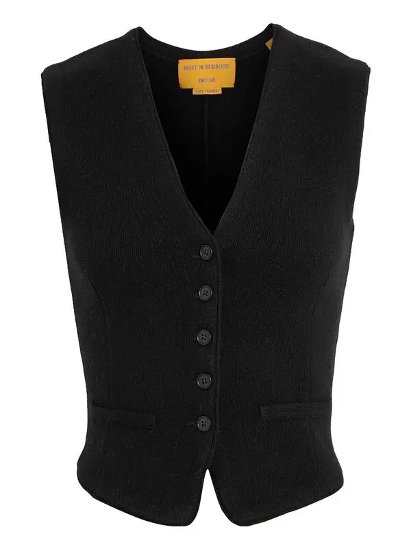 Guest In Residence Cashmere Vest - Black