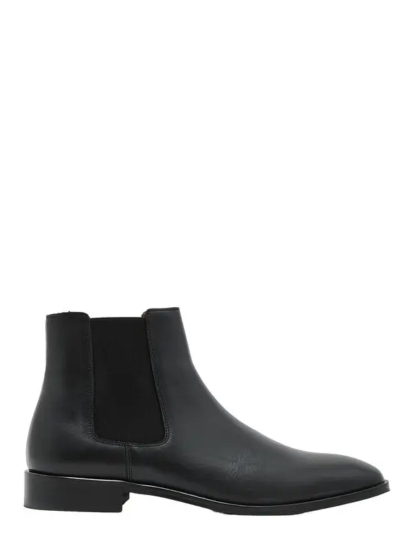 REISS Elba Leather Chelsea Boots - Black