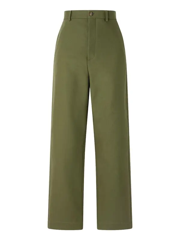 Wardrobe.NYC Cotton-drill Straight-leg Pants - Green