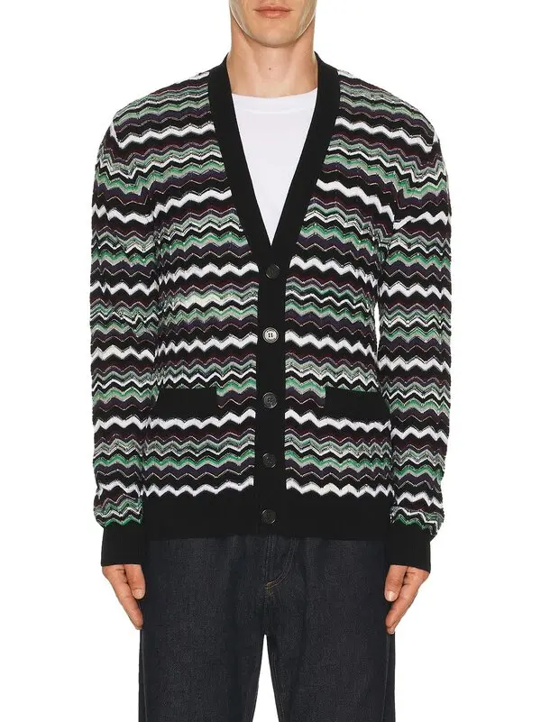 Missoni Buttoned Cardigan - Blue & Green Tones