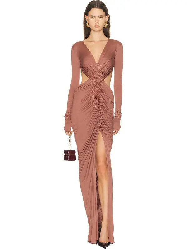Rick Owens Poppy Long Sleeve Gown - Mauve