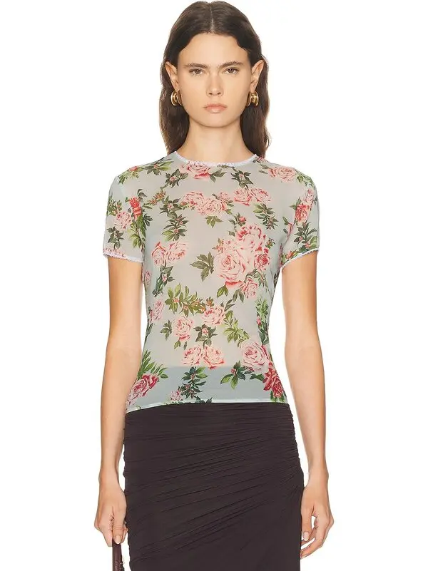 Magda Butrym Floral T-shirt - Light Blue