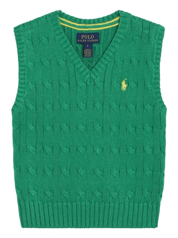 Polo Ralph Lauren Cable-knit Cotton Vest - Green