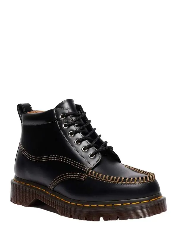 Dr. Martens Lowell Chukka Moc Toe Leather Ankle Boots - Black
