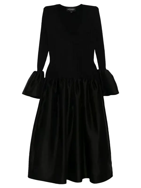 Cynthia Rowley Flared-sleeve Dress - Black