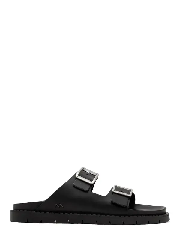 FORSA Curtis Buckle-strap Slides - Black