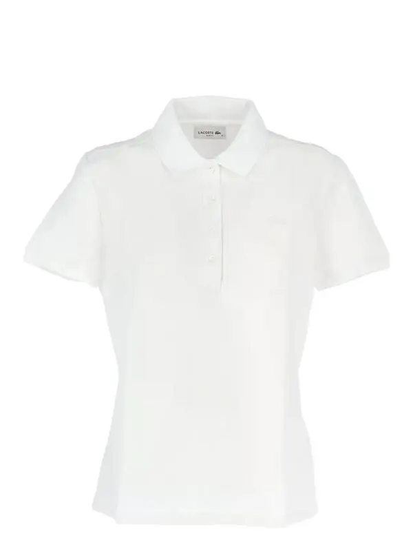 Lacoste Button-up Polo Top - White