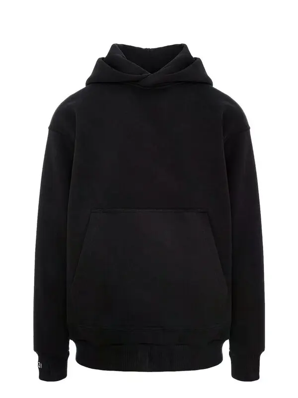 HAMZA Long-sleeve Hoodie With Kangaroo Pocket - Black