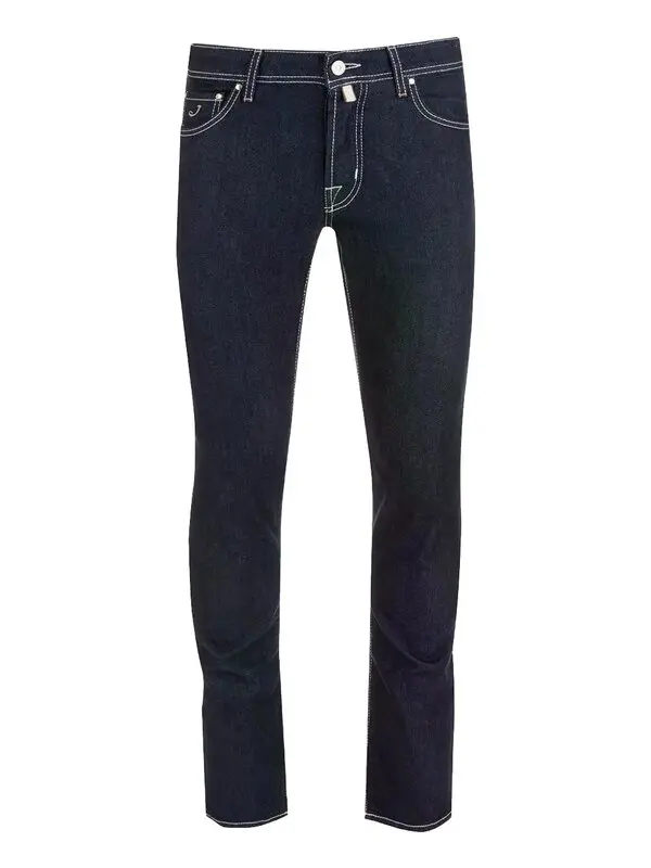 Jacob Cohen Contrast-stitch Straight-leg Jeans - Blue