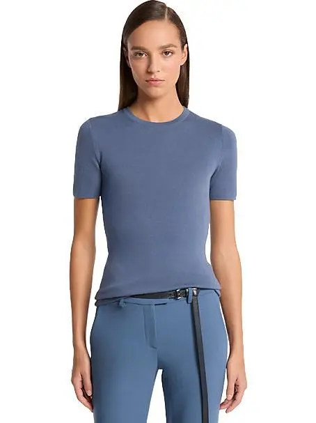 Michael Kors Cashmere Short-sleeve Sweater - Grey