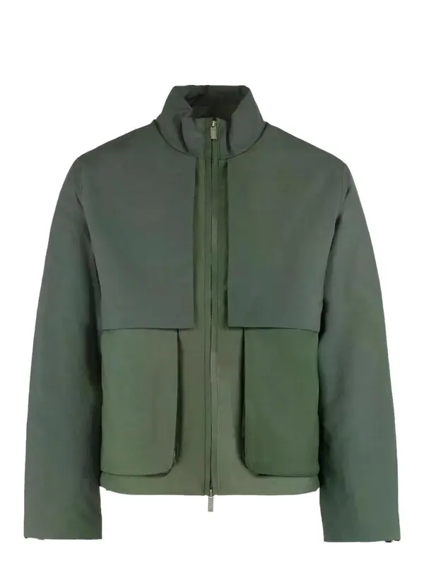 K-WAY Panelled Wool Jacket - Green