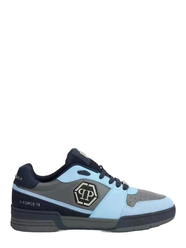Philipp Plein P-force 78 Leather Sneakers - Blue