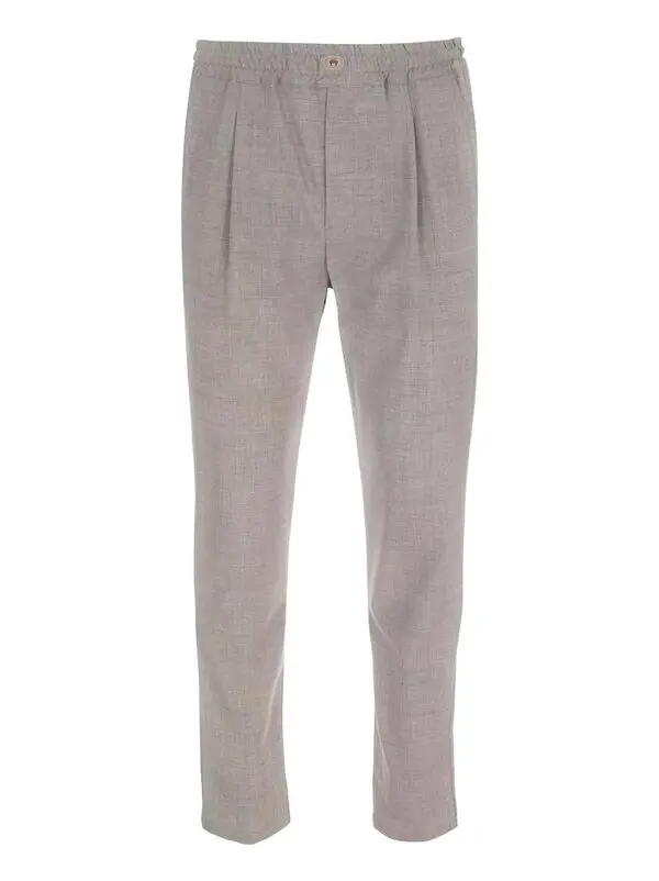 Eleventy Button Pleat Trousers - Grey