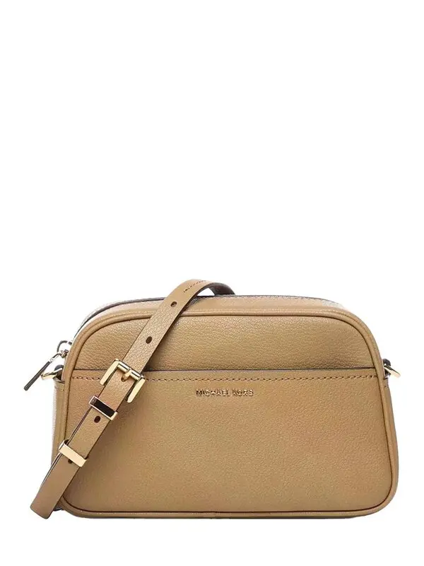 Michael Kors Small Leather Camera Crossbody Bag - Neutrals