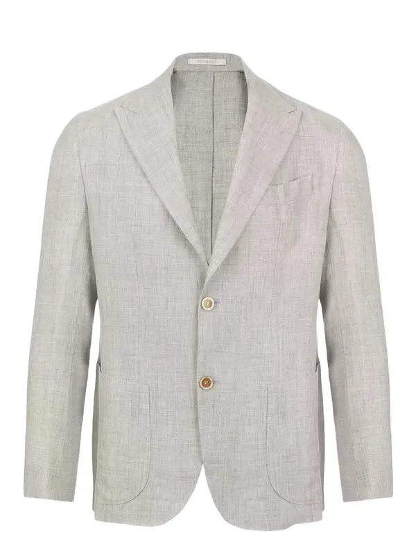 Eleventy Single-breasted Blazer - Grey