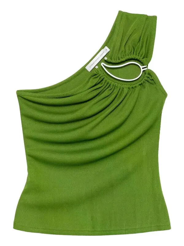 Christopher Esber Paisley Asymmetric Tank Top - Green