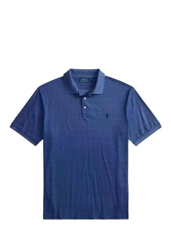 Polo Ralph Lauren Short-sleeve Check-pattern Polo Shirt - Blue