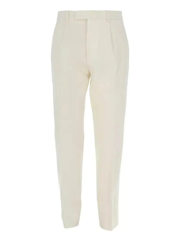 Zegna Pleated Trousers - Neutrals