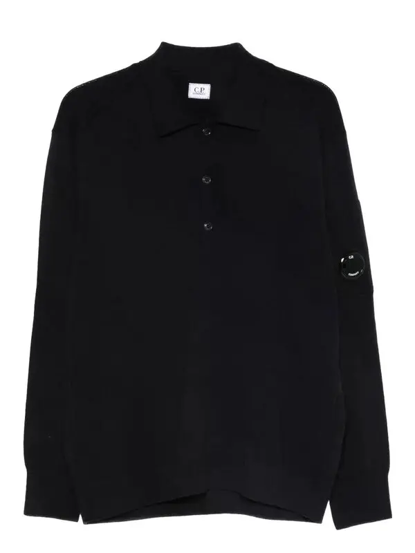 C.P. COMPANY Button Polo Knitwear - Blue