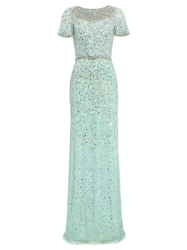 Jenny Packham Epoch Embellished Dress - Blue