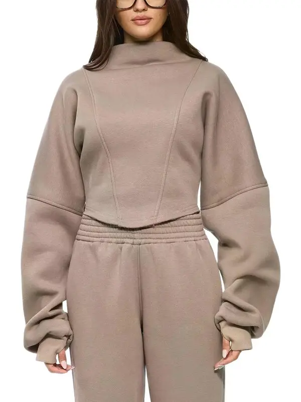 HAMZA Long-sleeve Turtle-neck Sweater - Neutrals