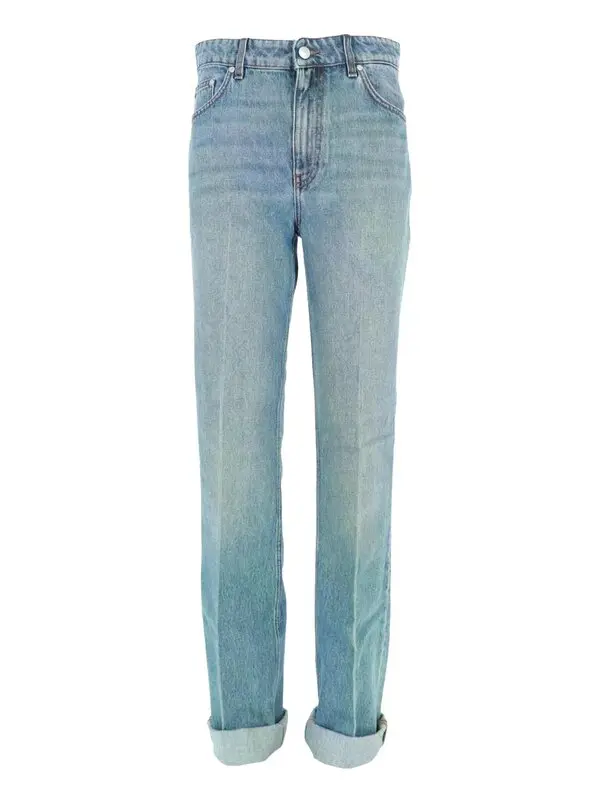 Stella McCartney Faded Straight Leg Jeans - Blue
