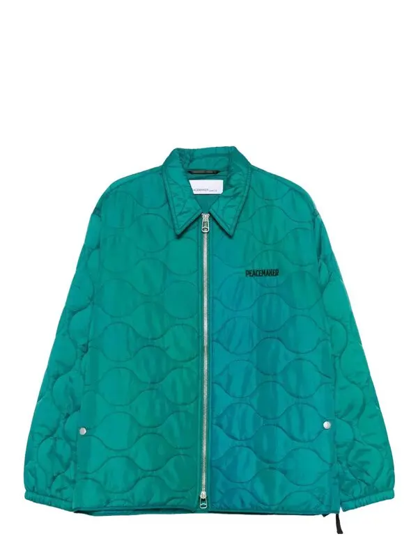 OAMC Quilted Zip-fastening Overshirt - Green