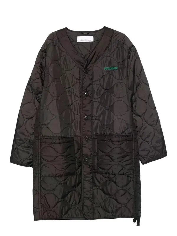 OAMC PEACEMAKER Long-sleeve Quilted Coat - Black