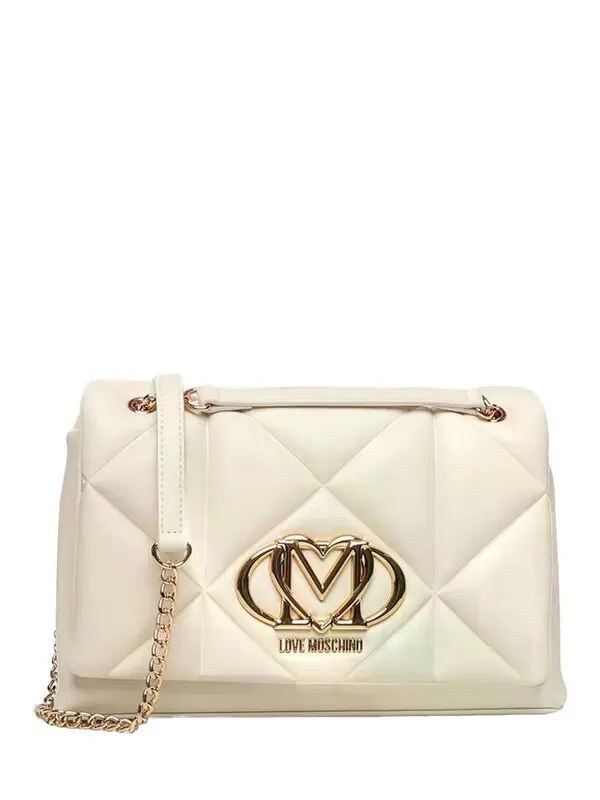 Moschino Quilted Shoulder Bag - Neutrals