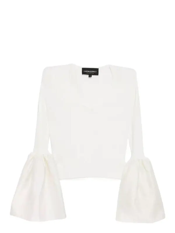 Cynthia Rowley Flared-sleeve Top - White